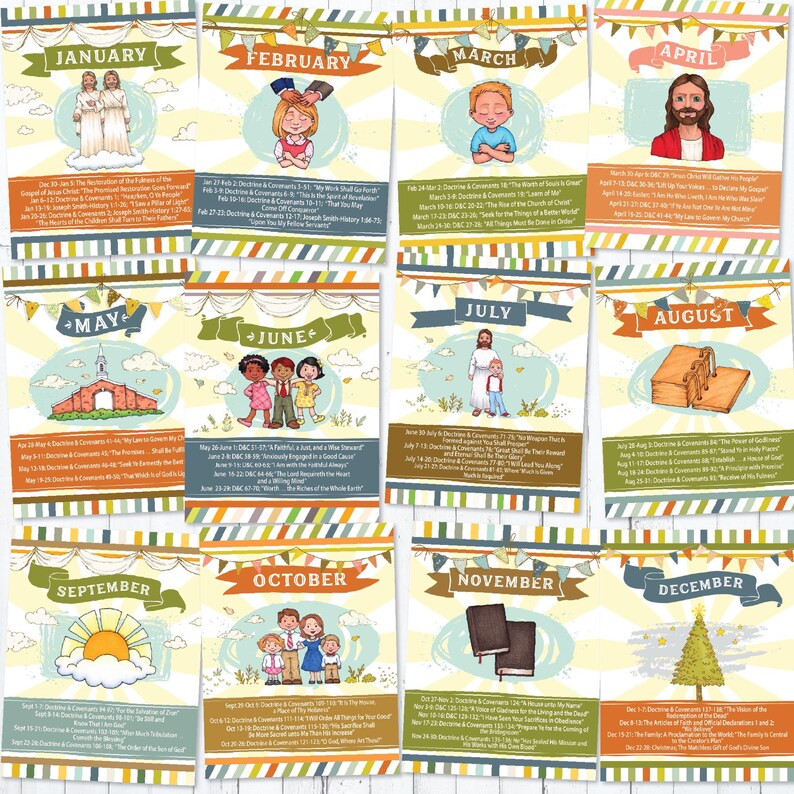 2025 Primary Printable Kit: LDS Doctrine & Covenants, Bulletin Board ...