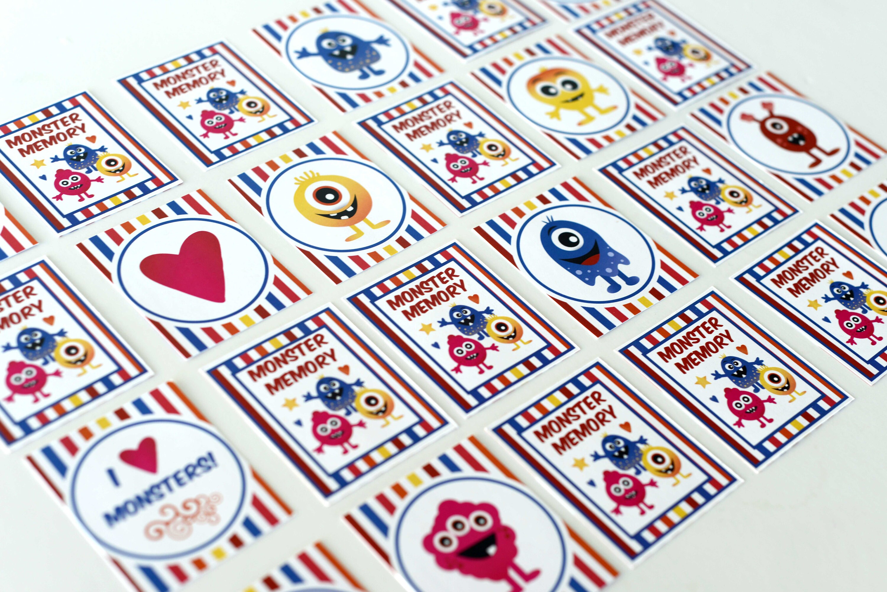 Monster Memory Printable Game Printable Download Memory Printable Game ...