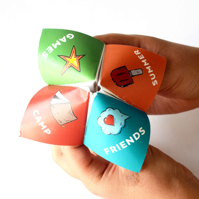 Camping Cootie Catchers/fortune Tellers | Girls Camp Activity - Etsy