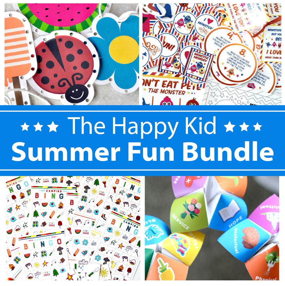 Summer Fun Printable Activity Bundle: Games, Coloring Pages (digital ...