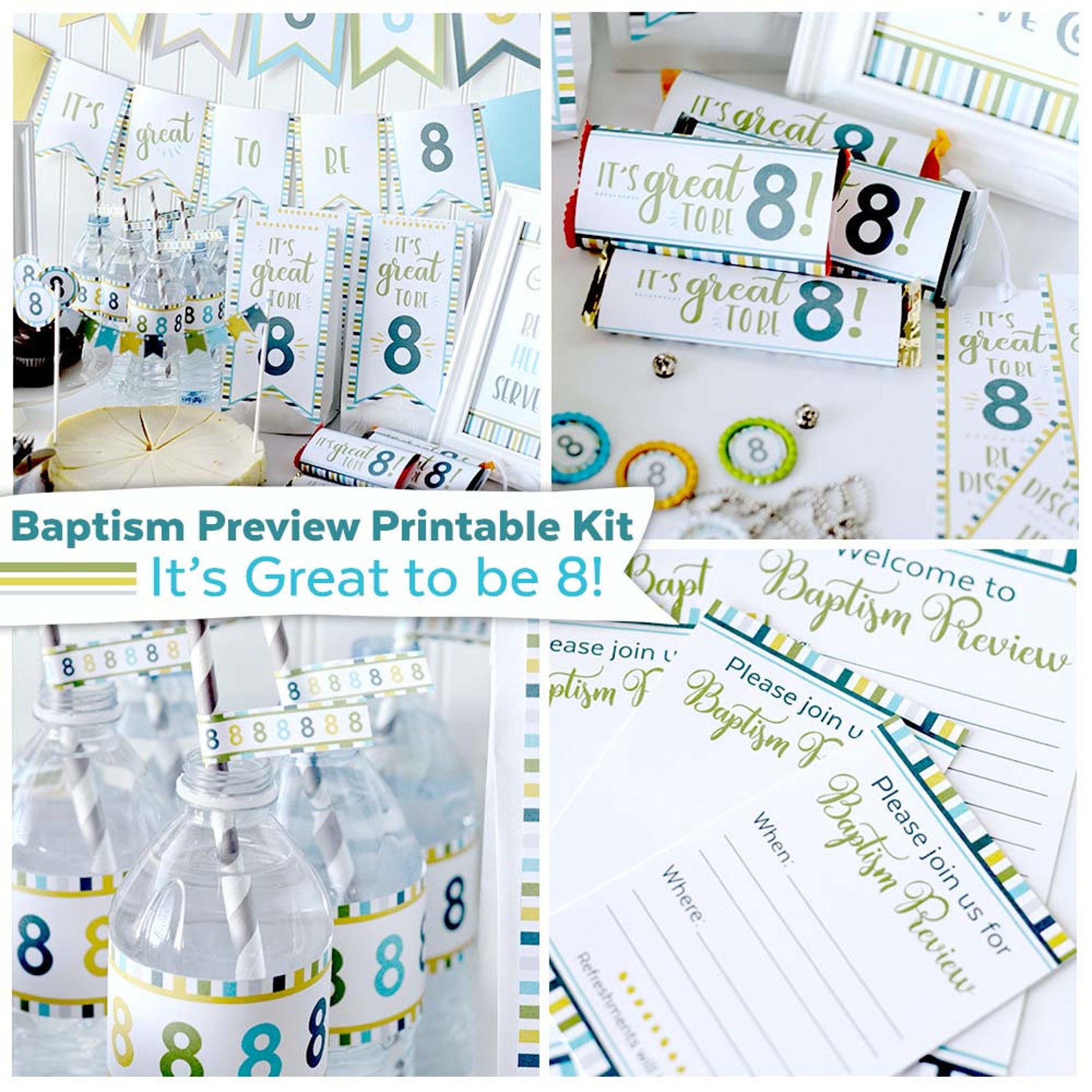LDS Baptism Preview Printable Kit | "it's 8!" Printables (digital ...