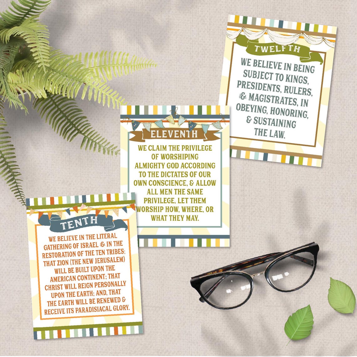 LDS Articles of Faith Printable Posters - 2025 LDS Primary - Digital ...