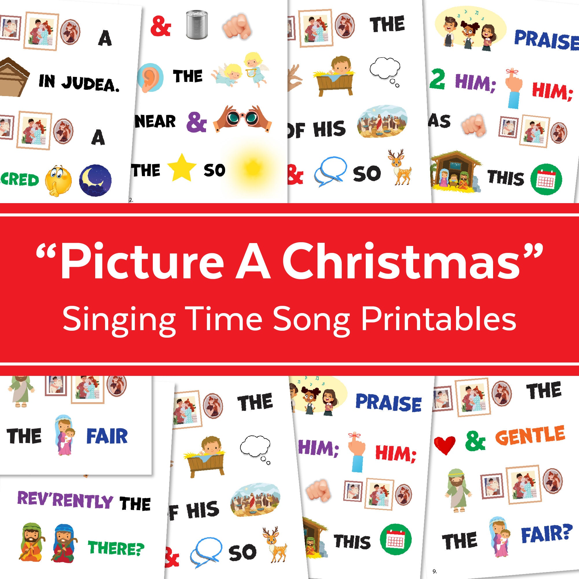 Picture A Christmas Primary Song Chart | December LDS Singing Time ...