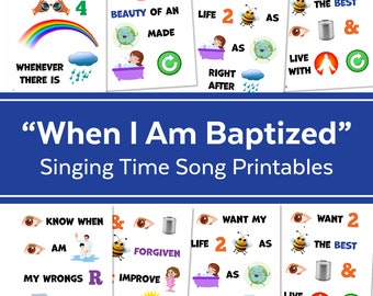 When I Am Baptized Primary Singing Time August 2023 Come Follow Me Song ...