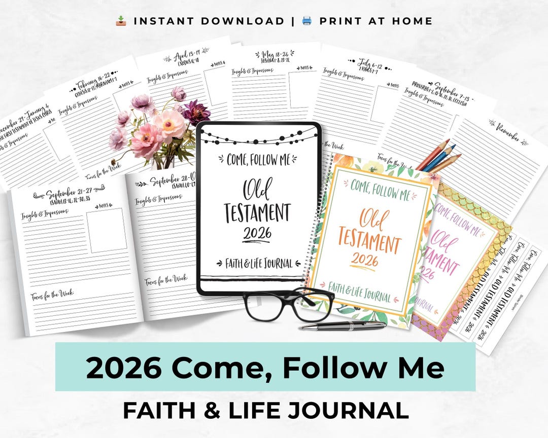 2026 Old Testament Study Journal, LDS Scripture Guide (PDF) - Etsy