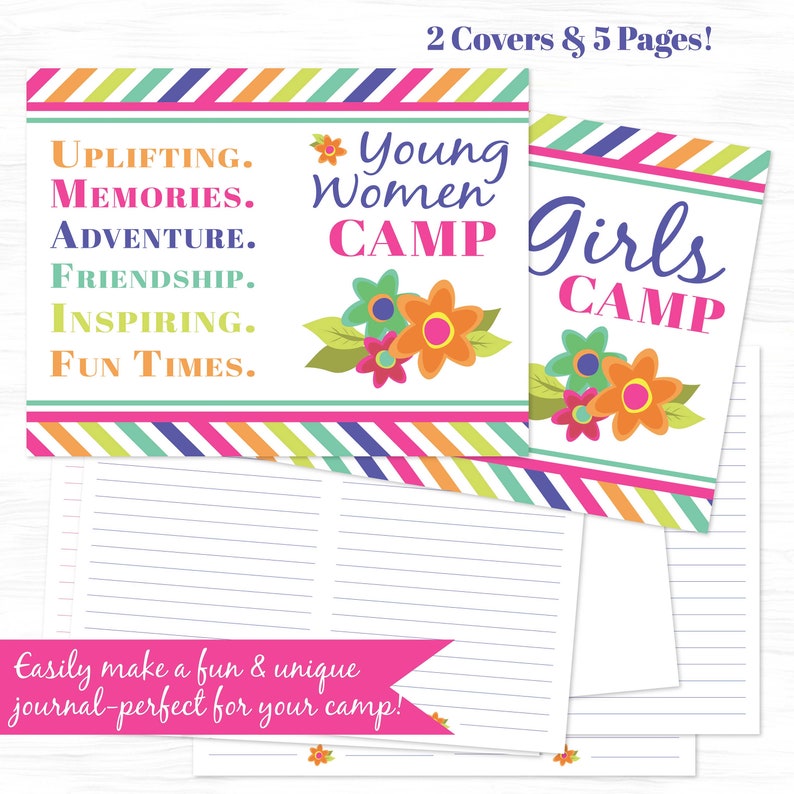 LDS Girls Camp Printable Journal Kit Young Women Journal - Etsy