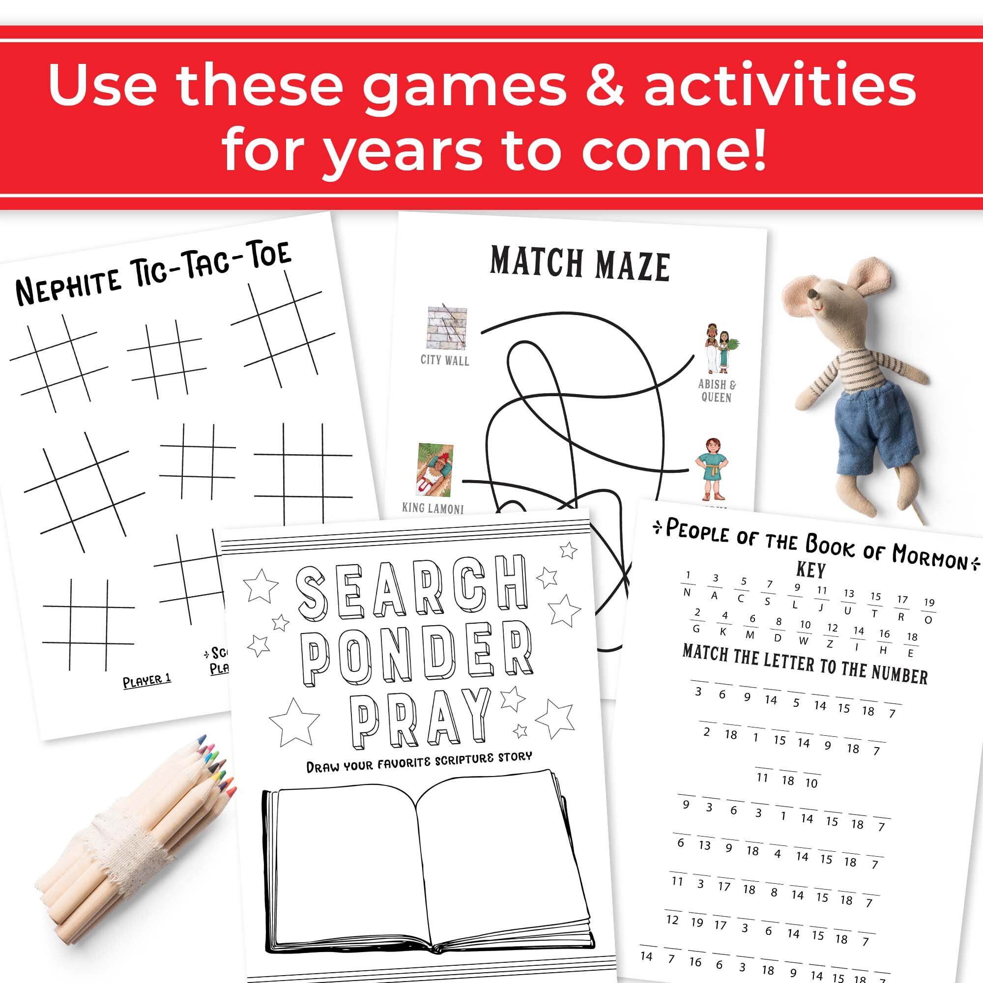 Book of Mormon Games Bundle: Bingo, I Spy, Memory (PDF) - Etsy