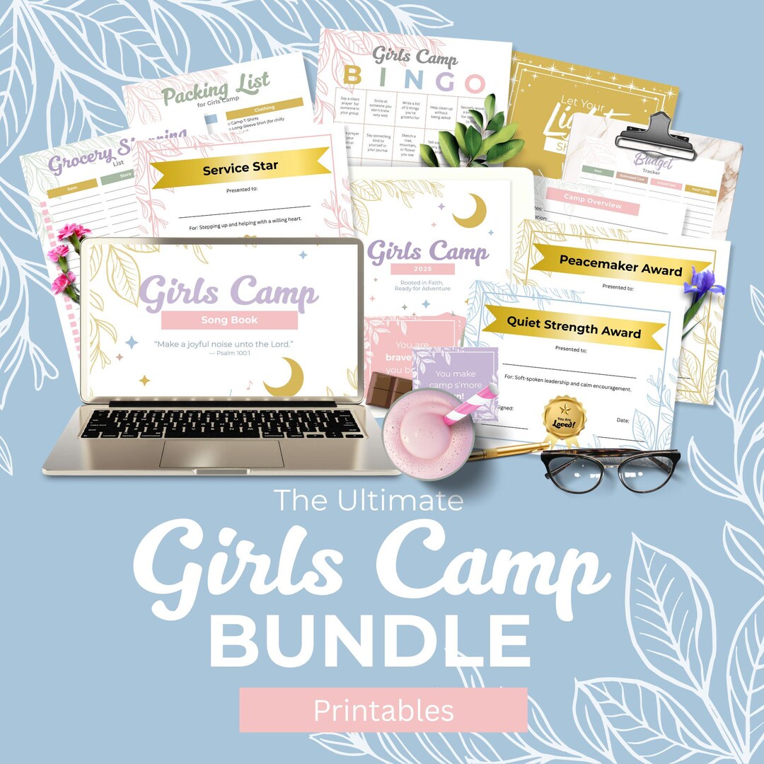 LDS Girls Camp Bundle | Young Women Printable Camp Resources | Digital ...