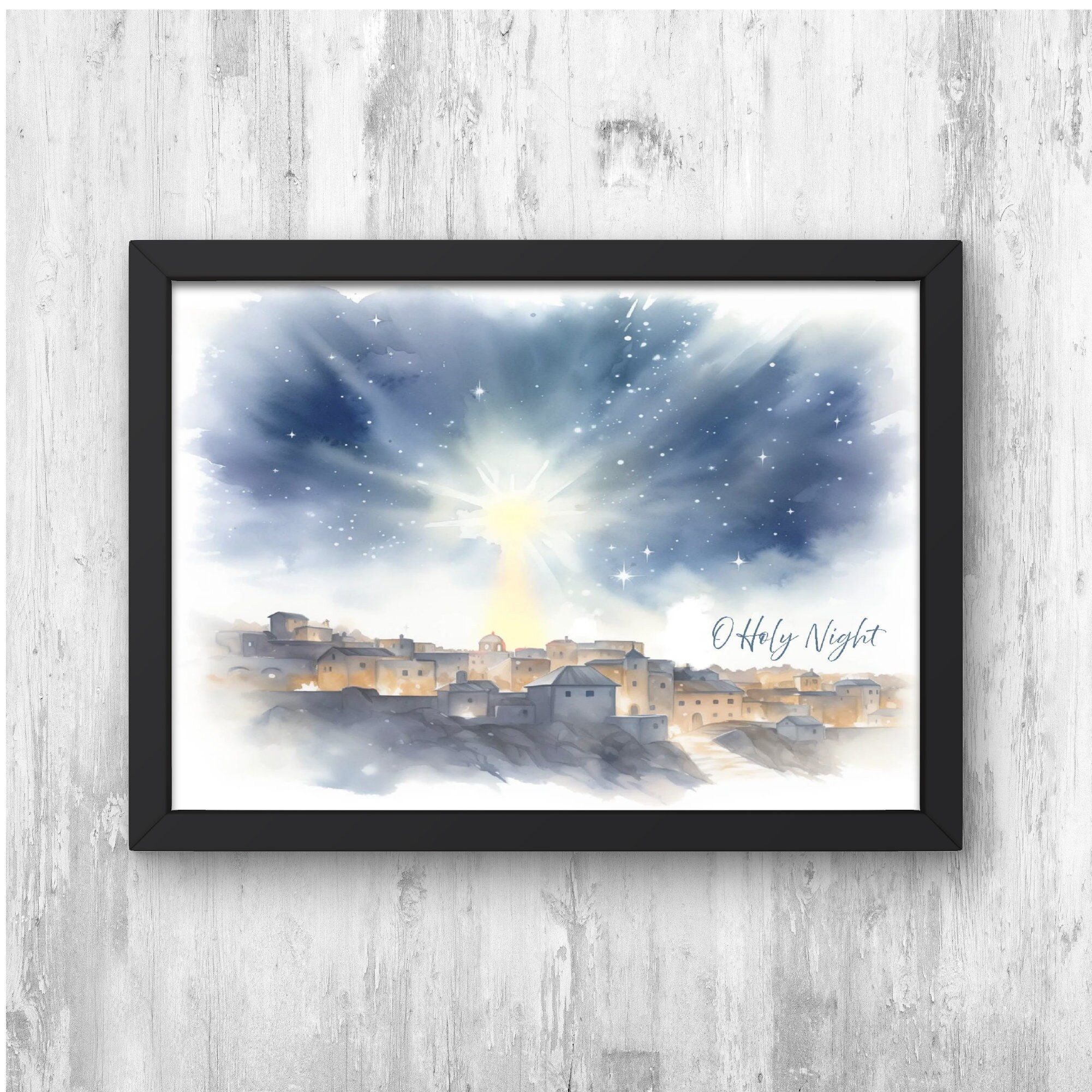 O Holy Night Christmas Star Art Bethlehem Cut File Bethlehem Clipart ...