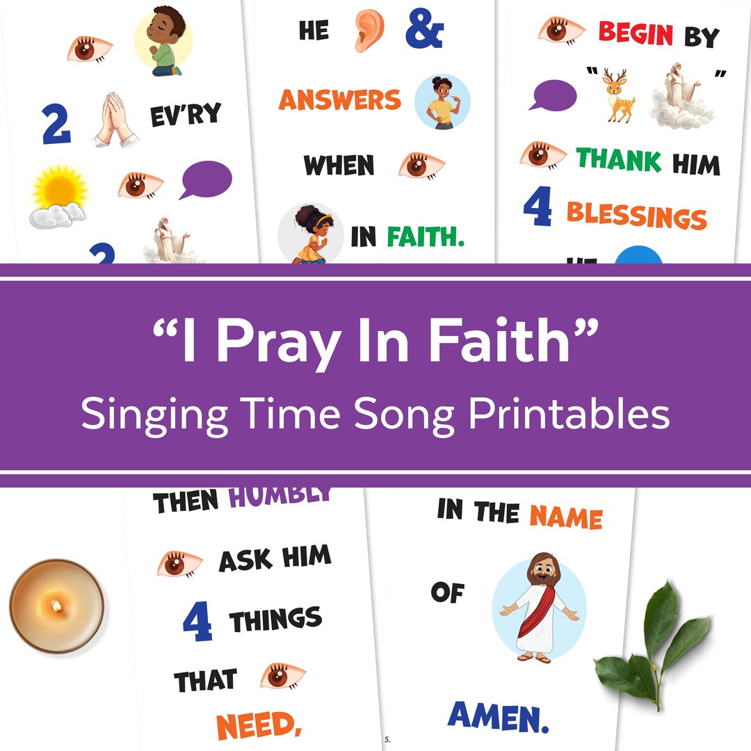 I Pray in Faith Song Chart – LDS Primary Singing Time (digital Download ...