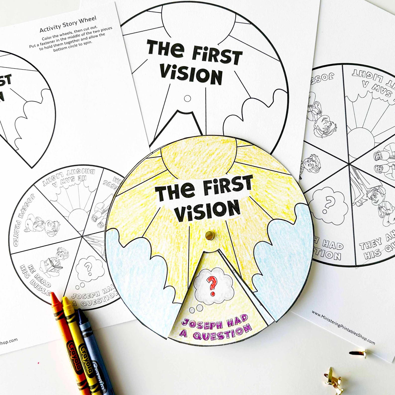First Vision Wheel Activity Craft: LDS Primary 2025 (digital Download ...