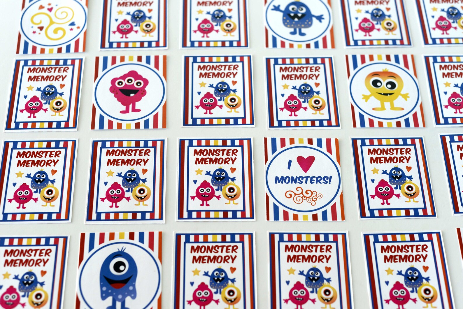 Monster Memory Printable Game Printable Download Memory Printable Game ...