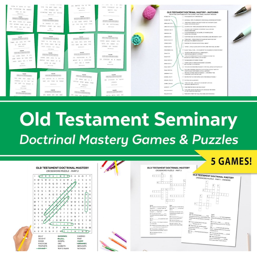 LDS Seminary Doctrinal Mastery Games and Puzzles for Old Testament ...