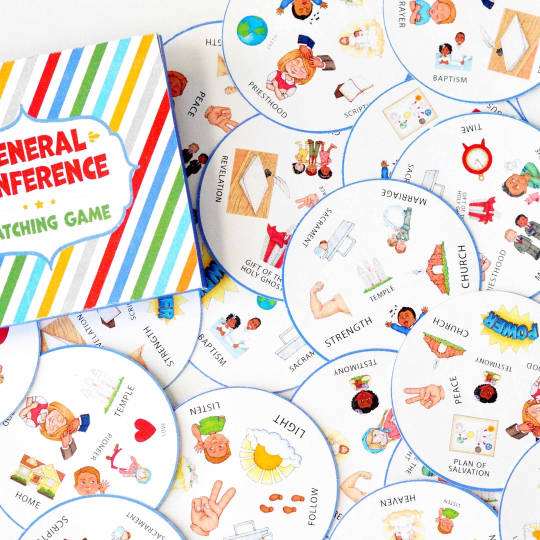 General Conference Matching Game {spot It Style} | LDS Games Activities ...