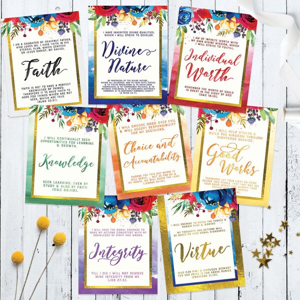 Young Women Values - Etsy