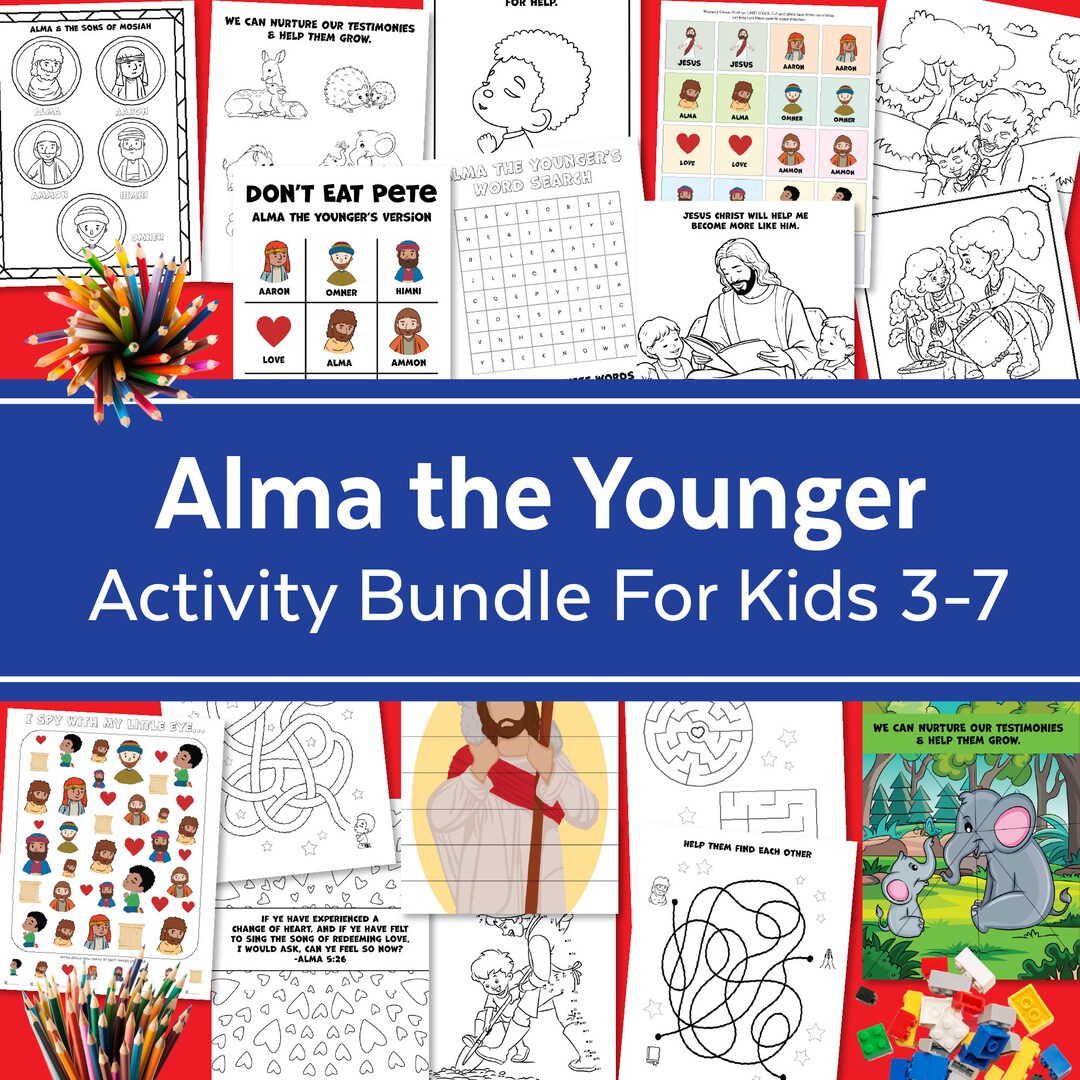 Alma the Younger Book of Mormon Activity Bundle for Kids 3-7 | LDS Come ...