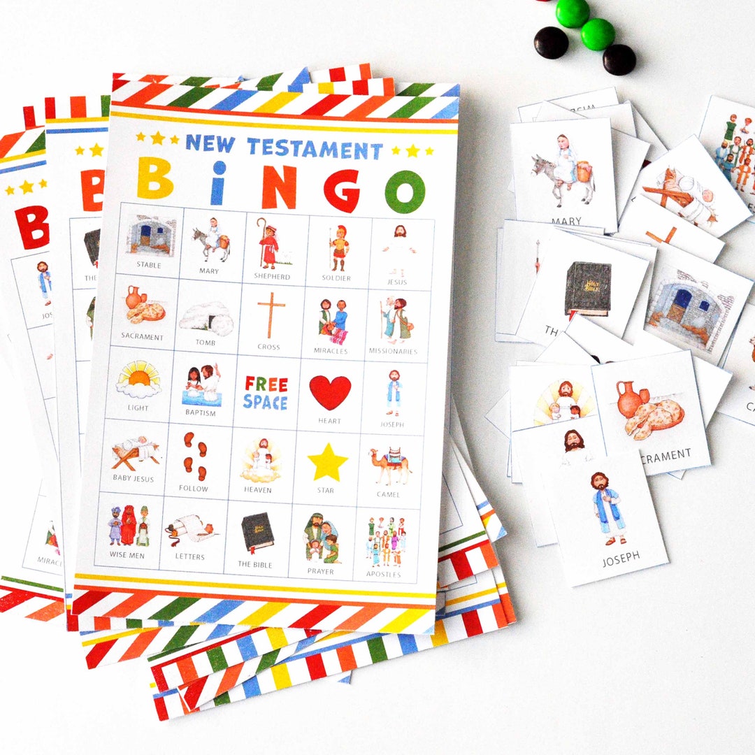 New Testament BINGO Printable Game | Bible Game for Kids - Etsy