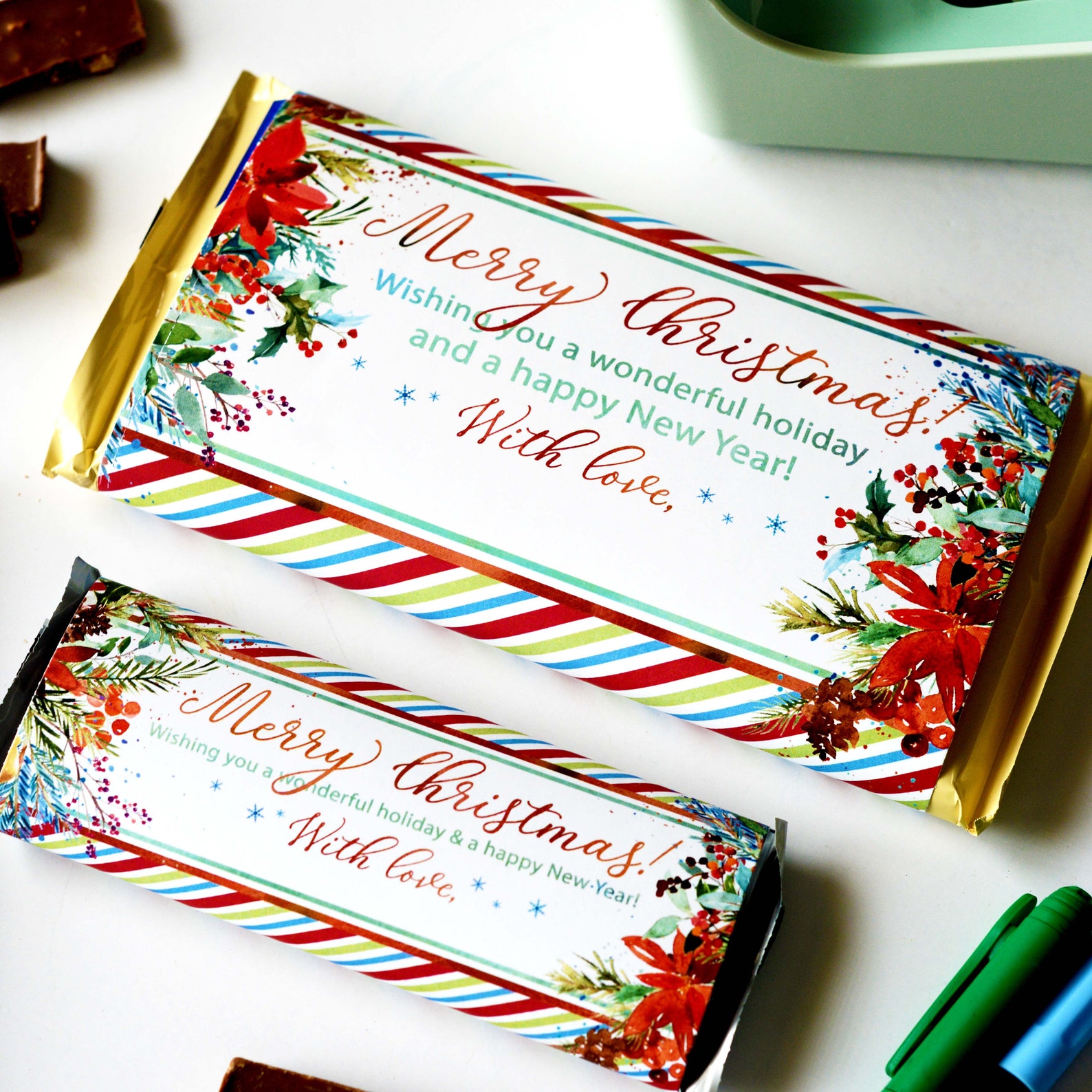 Christmas Chocolate Candy Bar Wrapper the Easiest Christmas - Etsy
