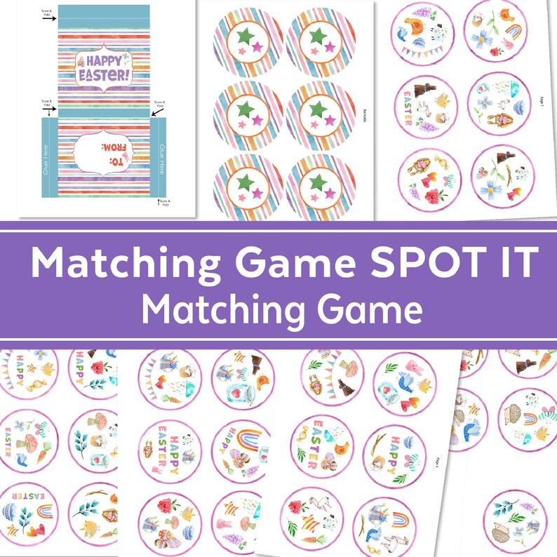 Easter Matching Game: Printable Montessori Toddler Activity (instant ...