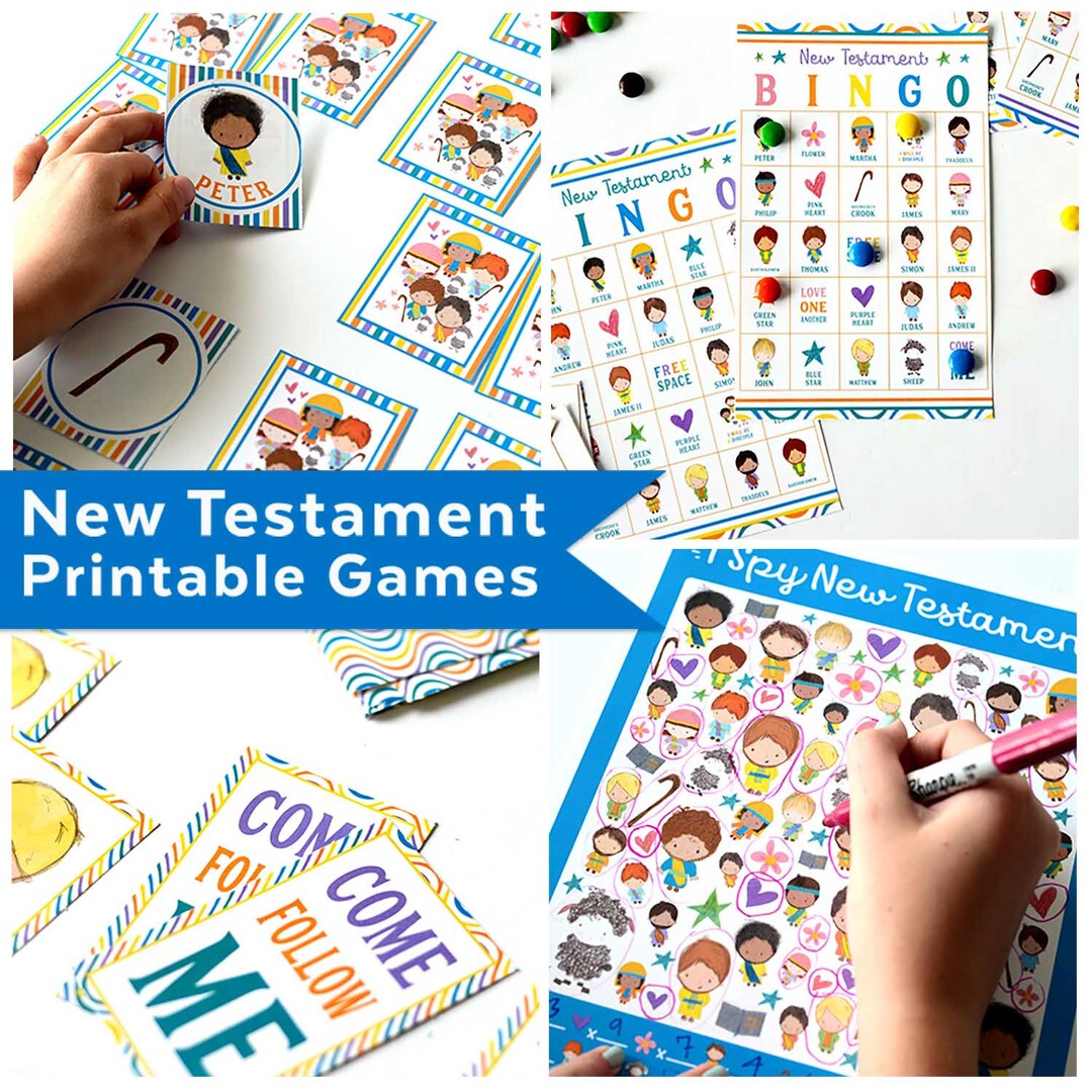 New Testament Printable Games & Activities Kit | Bible Games for Kids ...