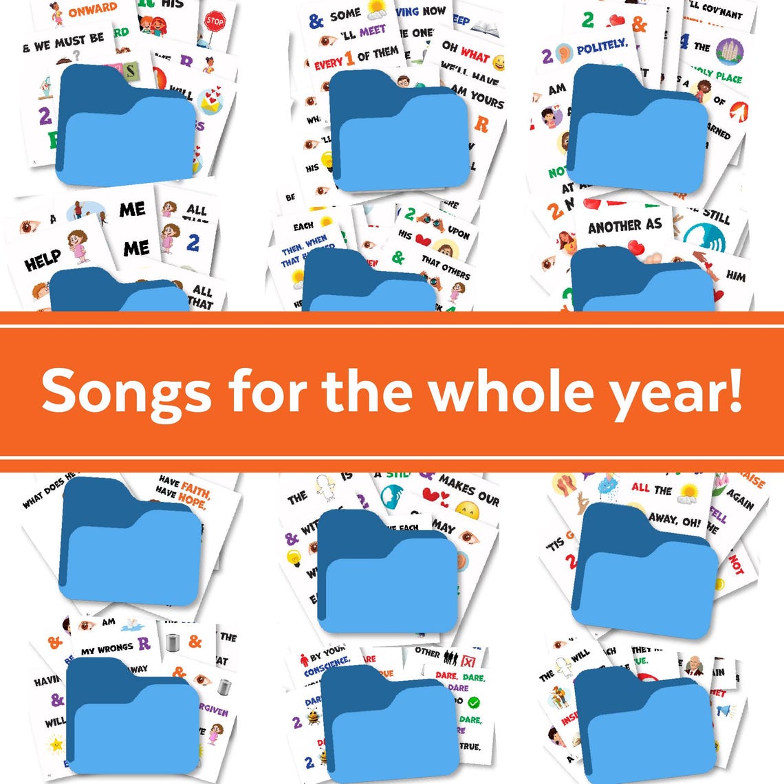 2025 Primary Singing Time Song Charts: Visuals Bundle (PDF & JPG) - Etsy