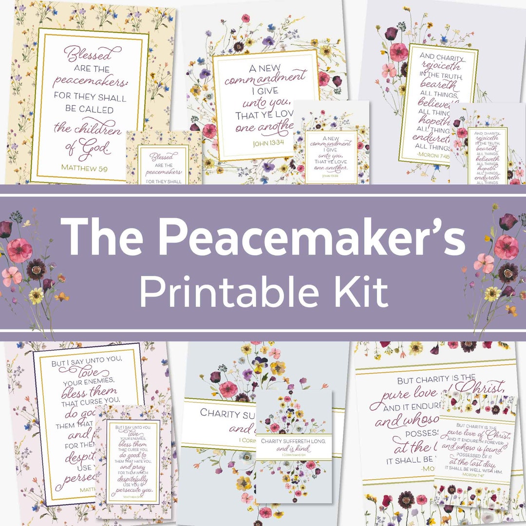 The Peacemaker's Printable Kit | Inspirational Scriptures to Help ...