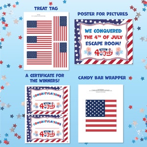 4th of July Escape Room Game Independence Day Escape Room DIY Mystery ...