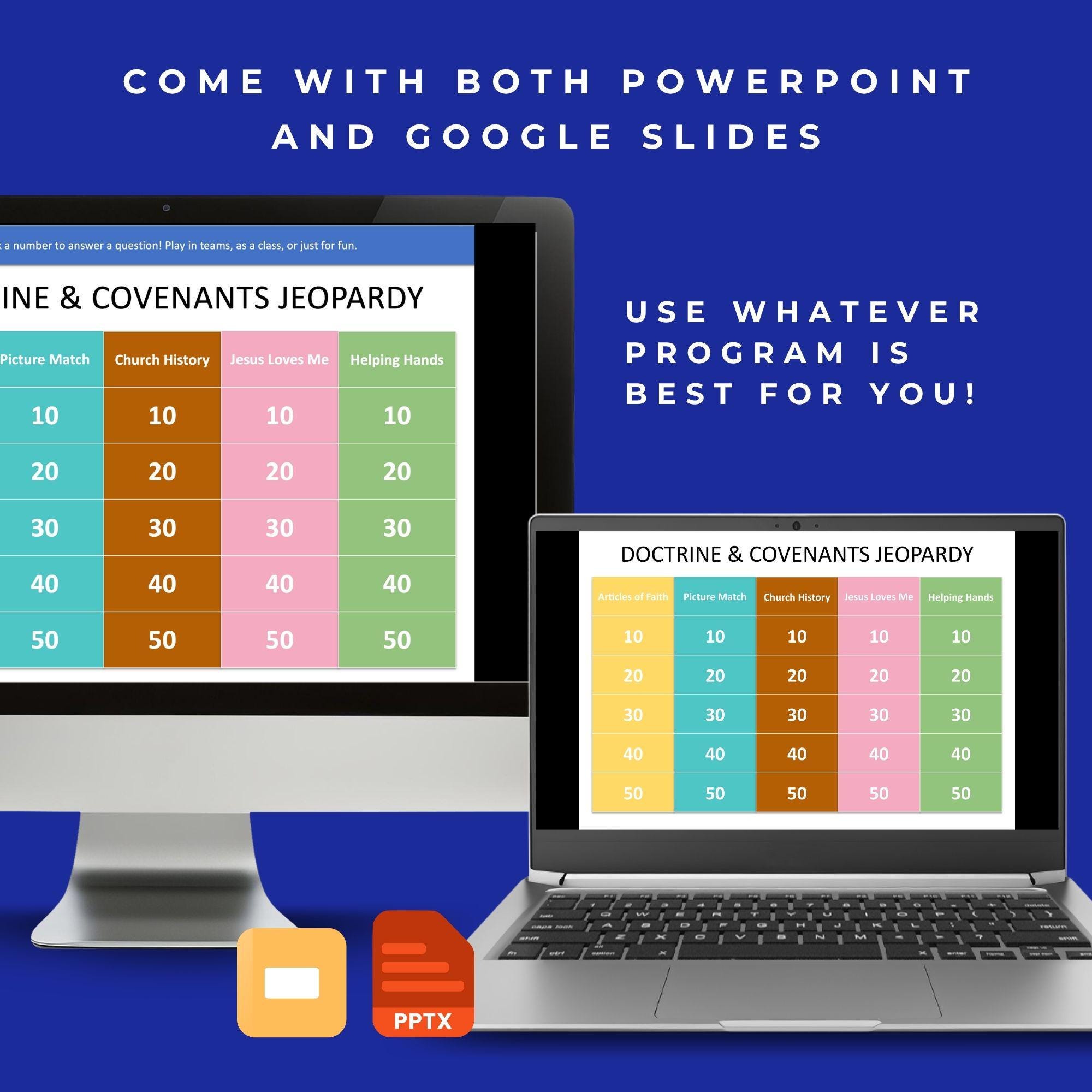 Doctrine & Covenants Jeopardy Game for LDS Primary | Come Follow Me ...