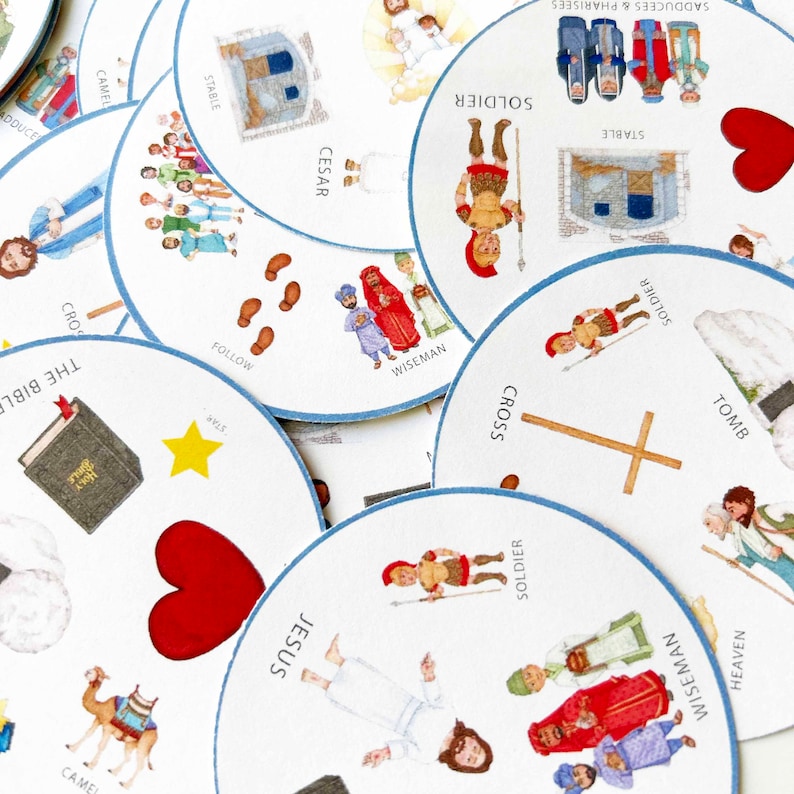 New Testament Matching Game {spot It Style} | Bible Games Activities - Etsy