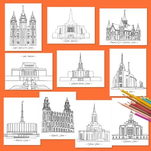 Latter-day Saint Temple Coloring Pages Bundle (instant Download) - Etsy