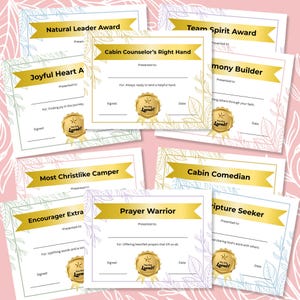 LDS Girls Camp Award Certificates: Editable Printables (digital ...