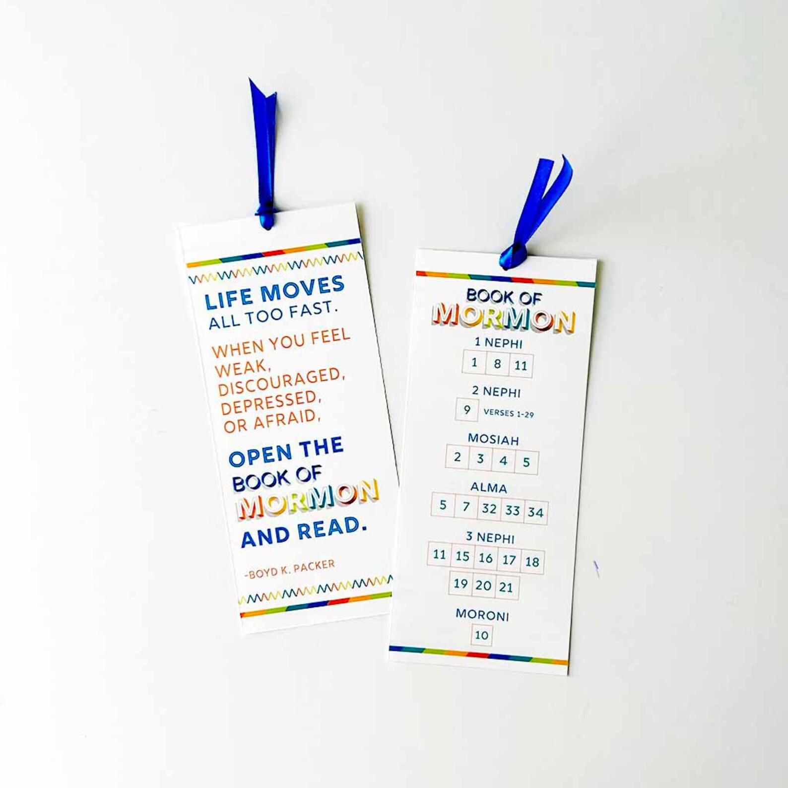 Book of Mormon Reading Chart Bookmark Combo - Etsy