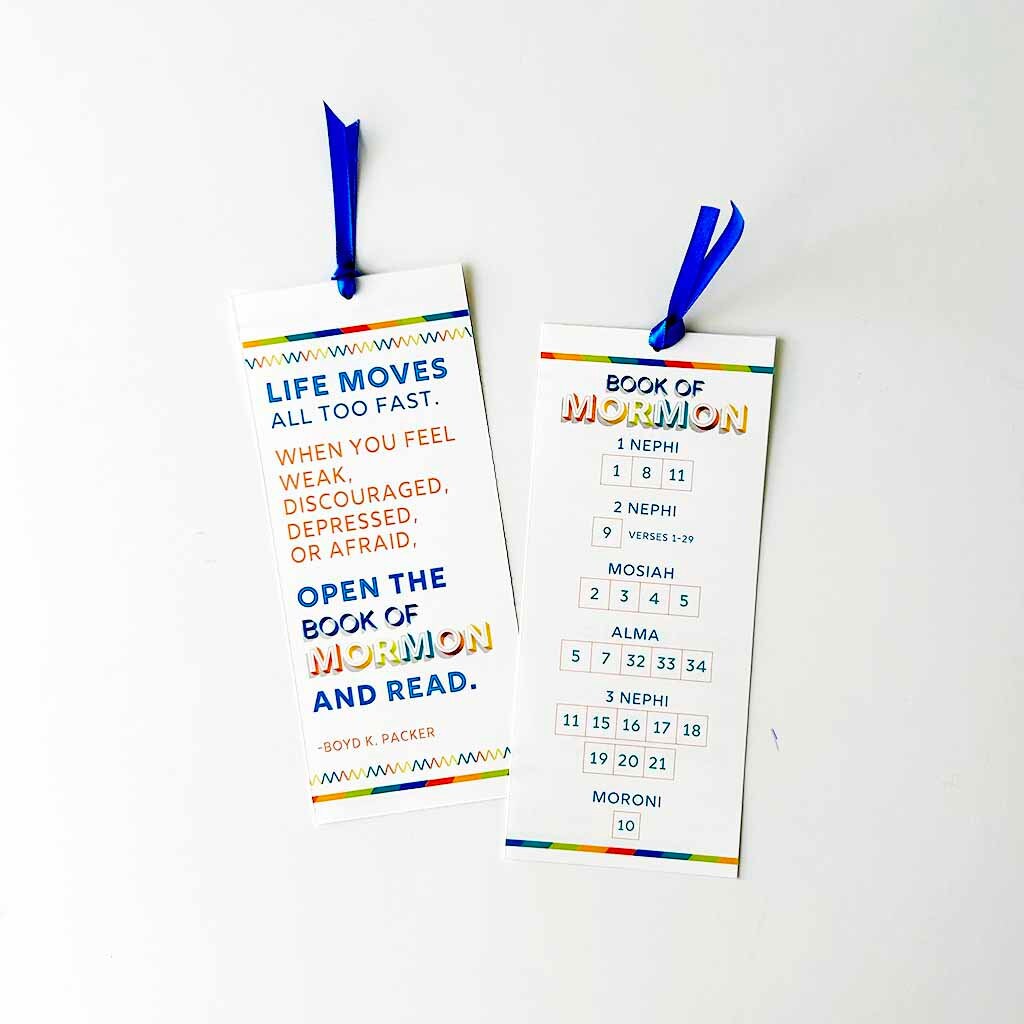 Book of Mormon Reading Chart Bookmark Combo - Etsy