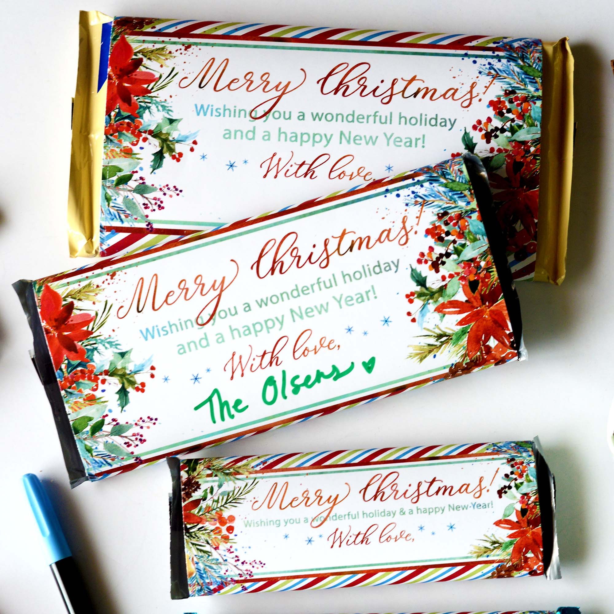 Christmas Chocolate Candy Bar Wrapper the Easiest Christmas - Etsy