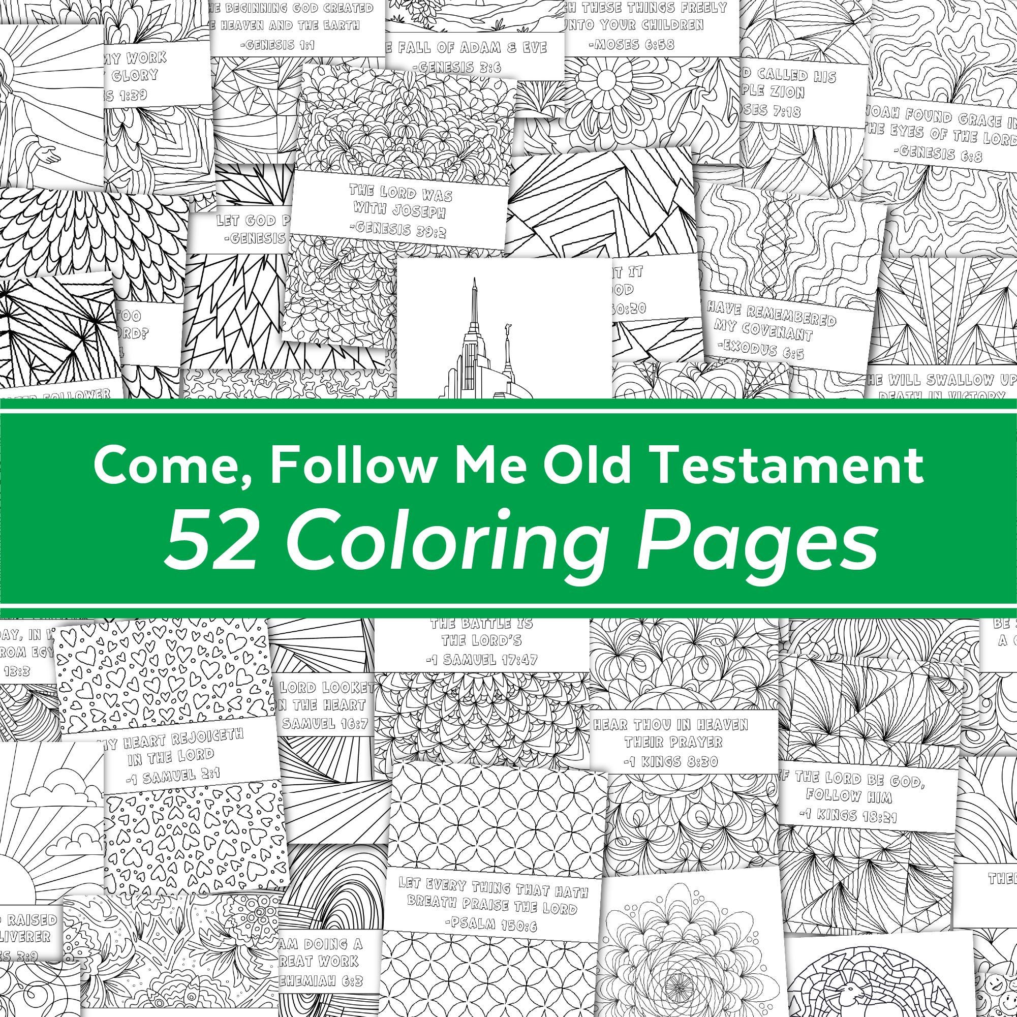 2026 Come, Follow Me: Old Testament Coloring Pages (digital Download ...