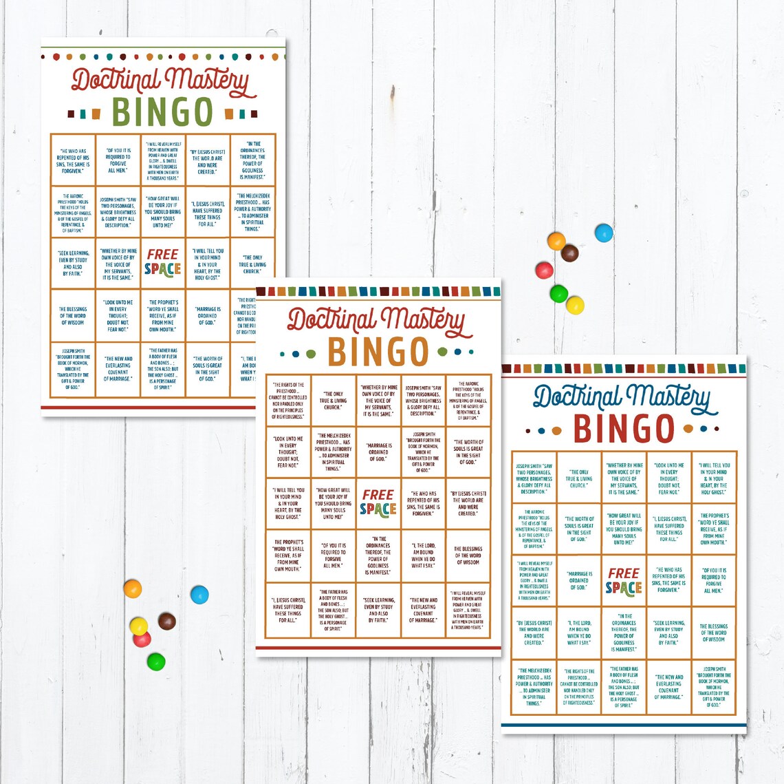 Doctrine and Covenants Doctrinal Mastery BINGO Game (PDF Printable - Etsy