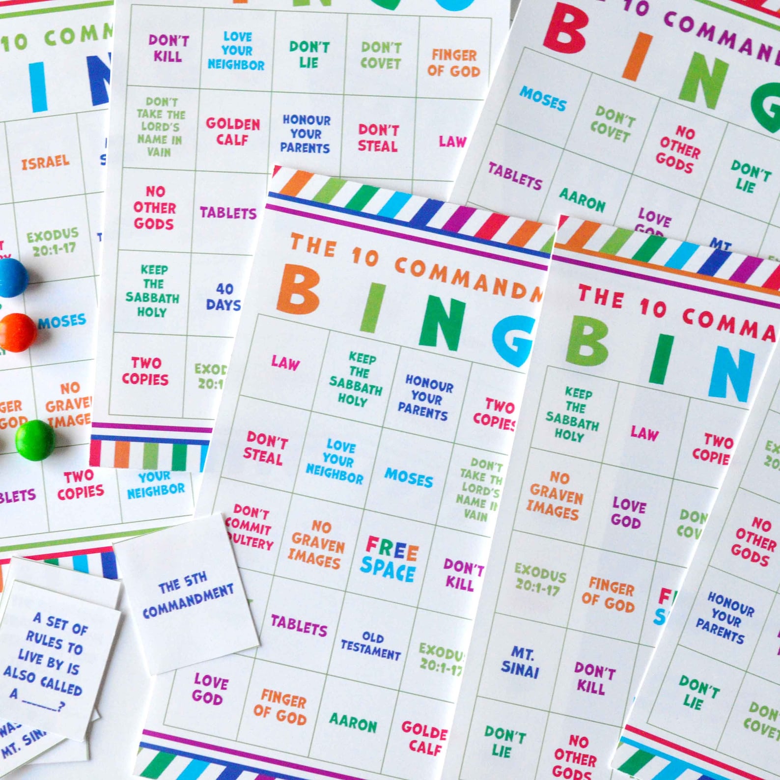 The 10 Commandments Printable Kit Old Testament Games & - Etsy