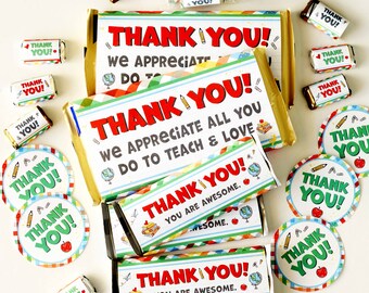 Teacher Appreciation Candy Wrapper Teacher Gift - Etsy