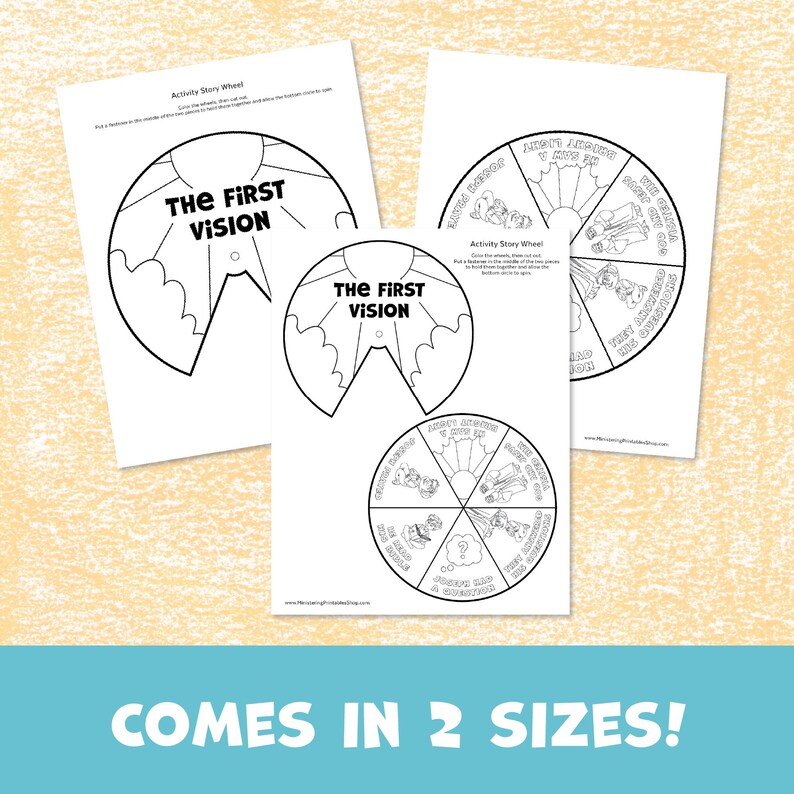 First Vision Wheel Activity Craft: LDS Primary 2025 (digital Download ...