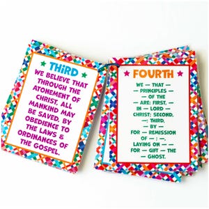 LDS Articles of Faith Posters and Booklets - Digital Download - Etsy