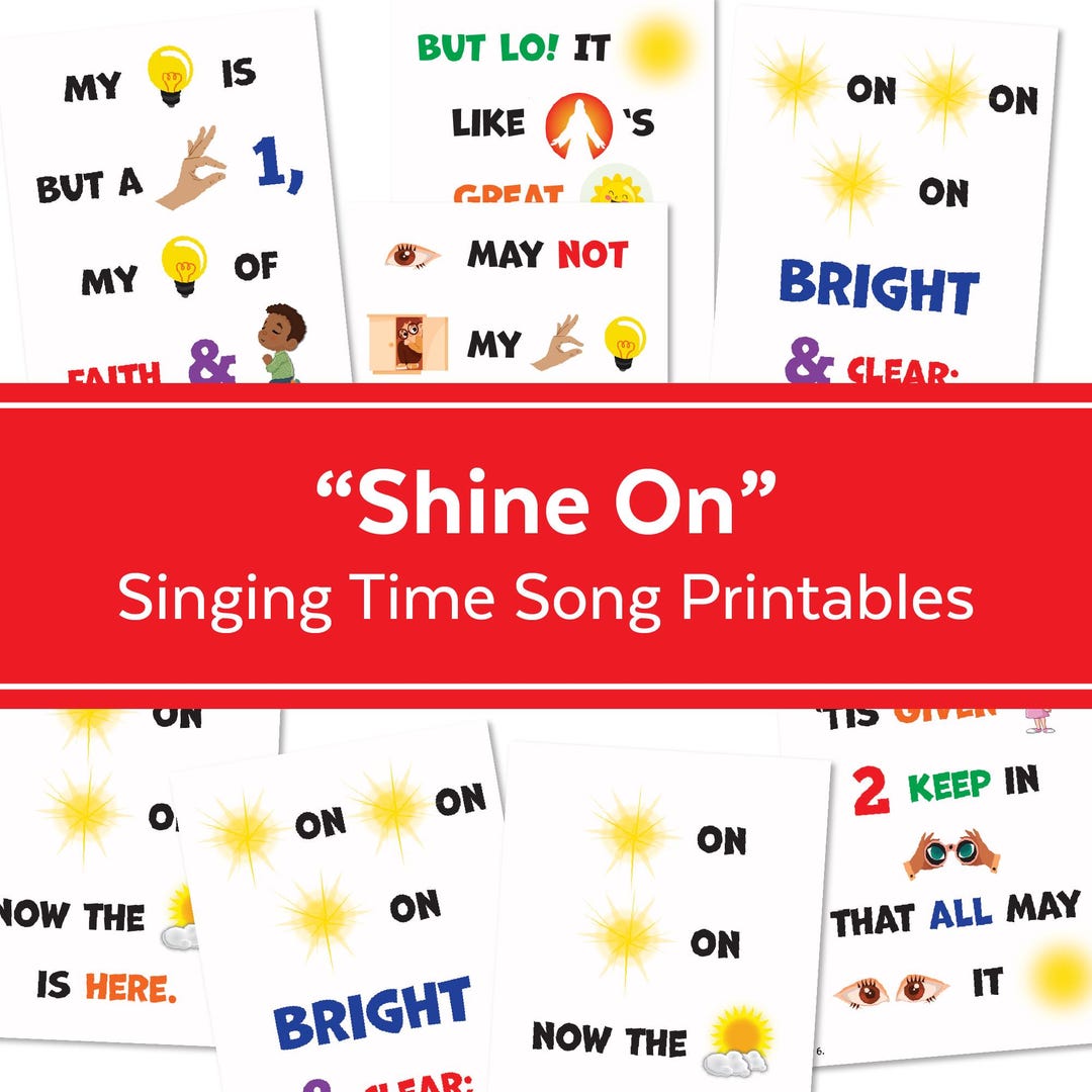 Shine on | Singing Time Flipchart for LDS Primary - Etsy