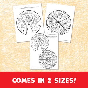 10 Commandments Coloring Wheel, Printable Bible Activity for Kids ...
