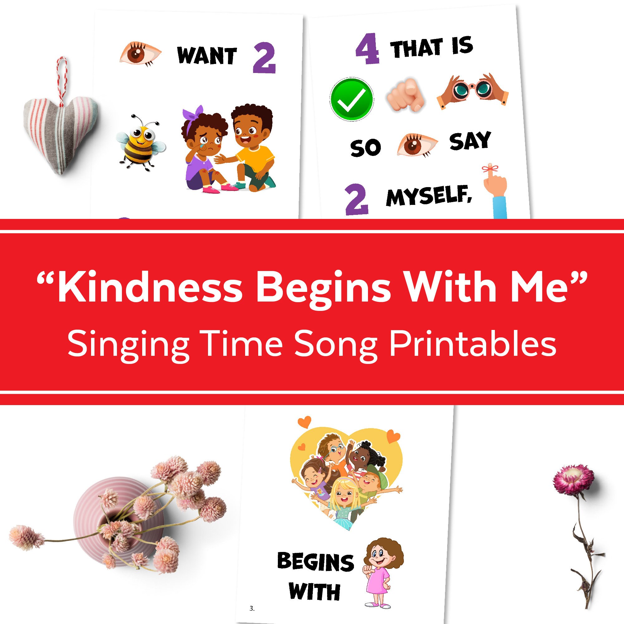 Kindness Begins With Me Singing Time Flipchart for LDS Primary Come ...