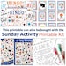 Sunday Bingo Printable Game - Etsy