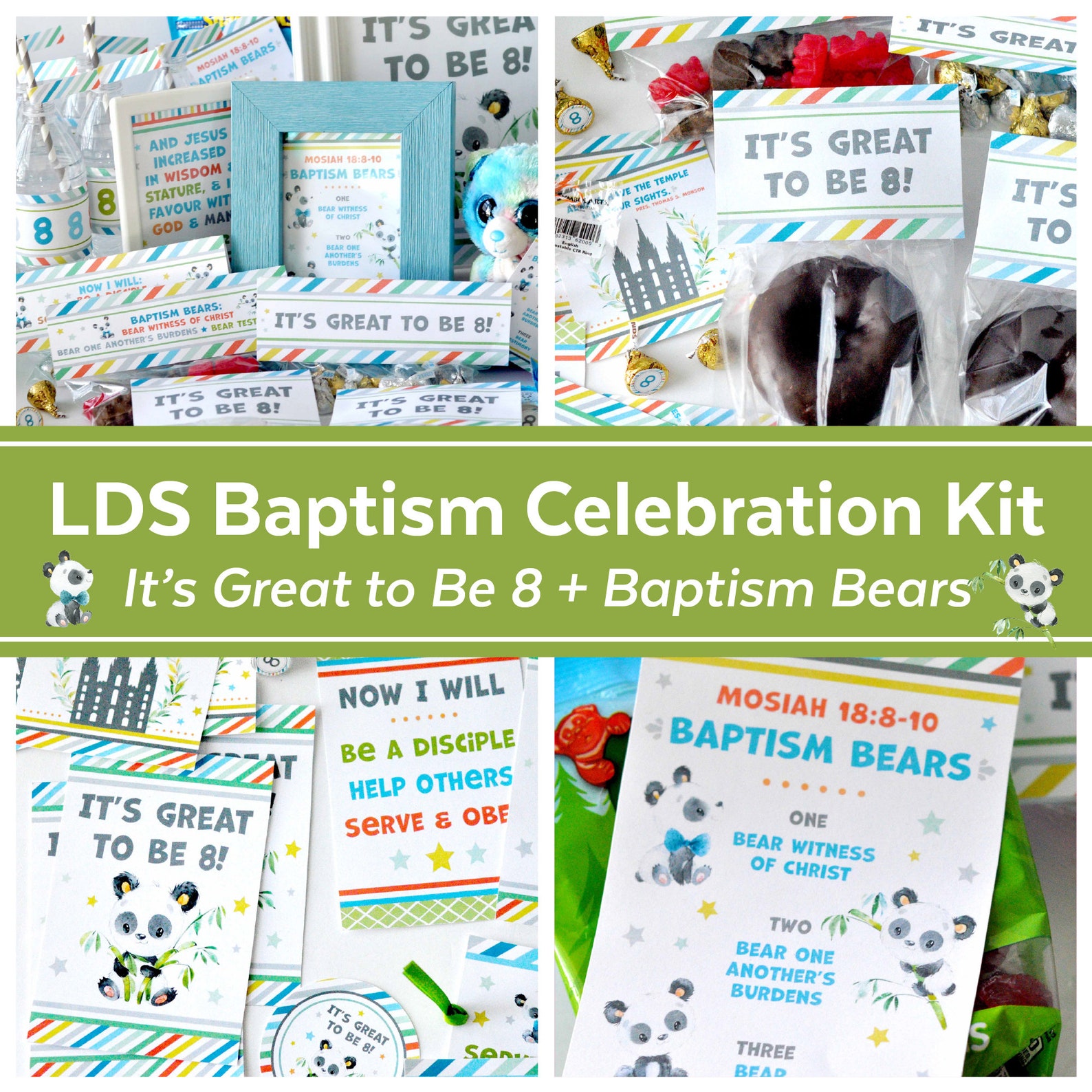 LDS Baptism Celebration Kit Baptism Preview Kit It's Great to Be 8 ...