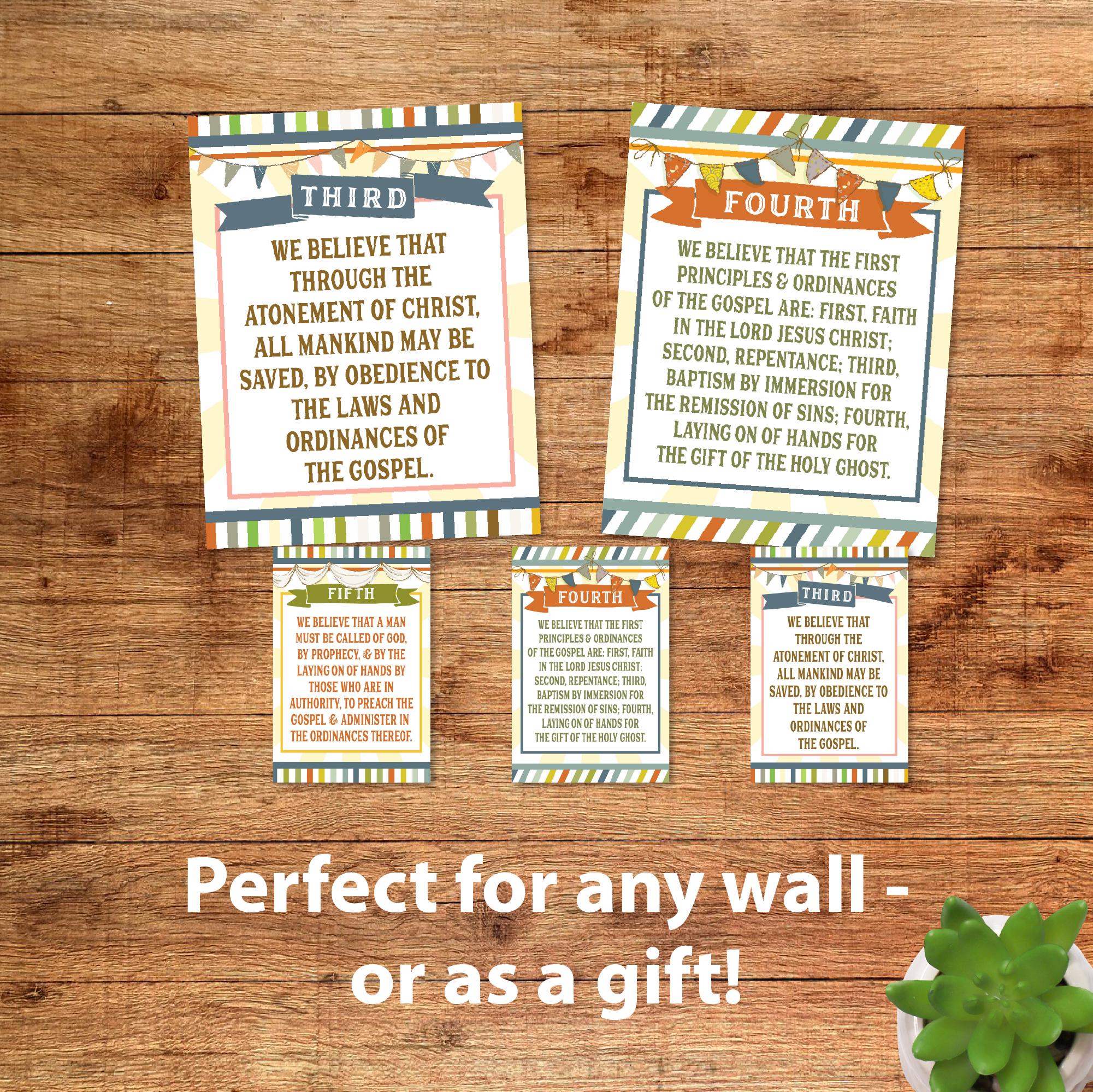 LDS Articles of Faith Printable Posters - 2025 LDS Primary - Digital ...