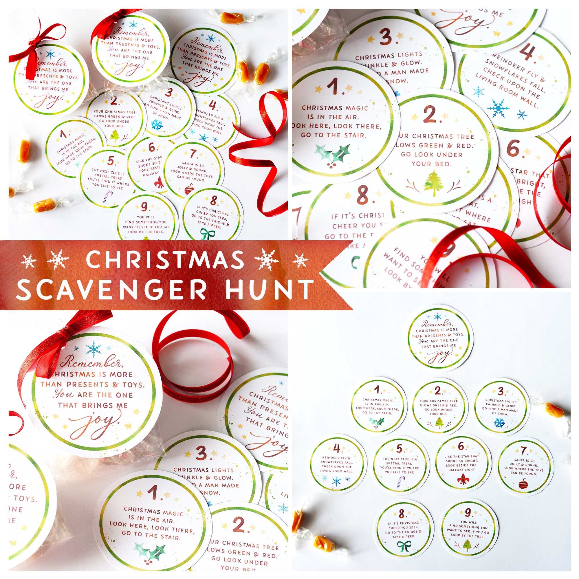 Christmas Scavenger Hunt Printable Game Holiday Activity for Kids ...