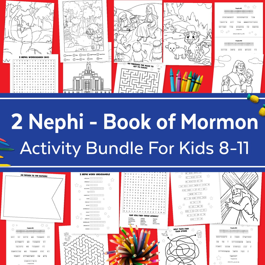 2 Nephi Book of Mormon Activity Bundle: LDS Games & Coloring Pages (PDF) - Etsy