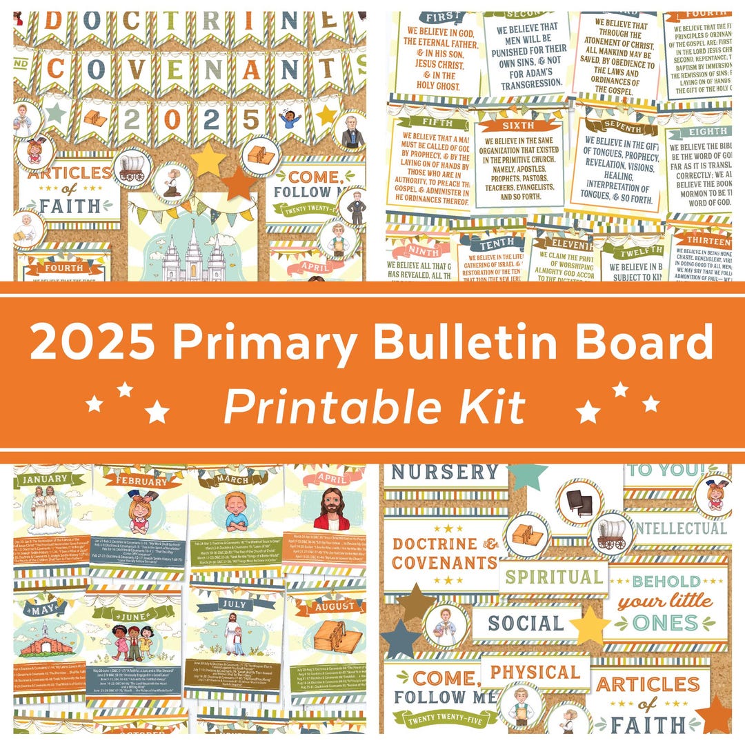 Doctrine & Covenants 2025 Primary Bulletin Board Kit (printable) - Etsy