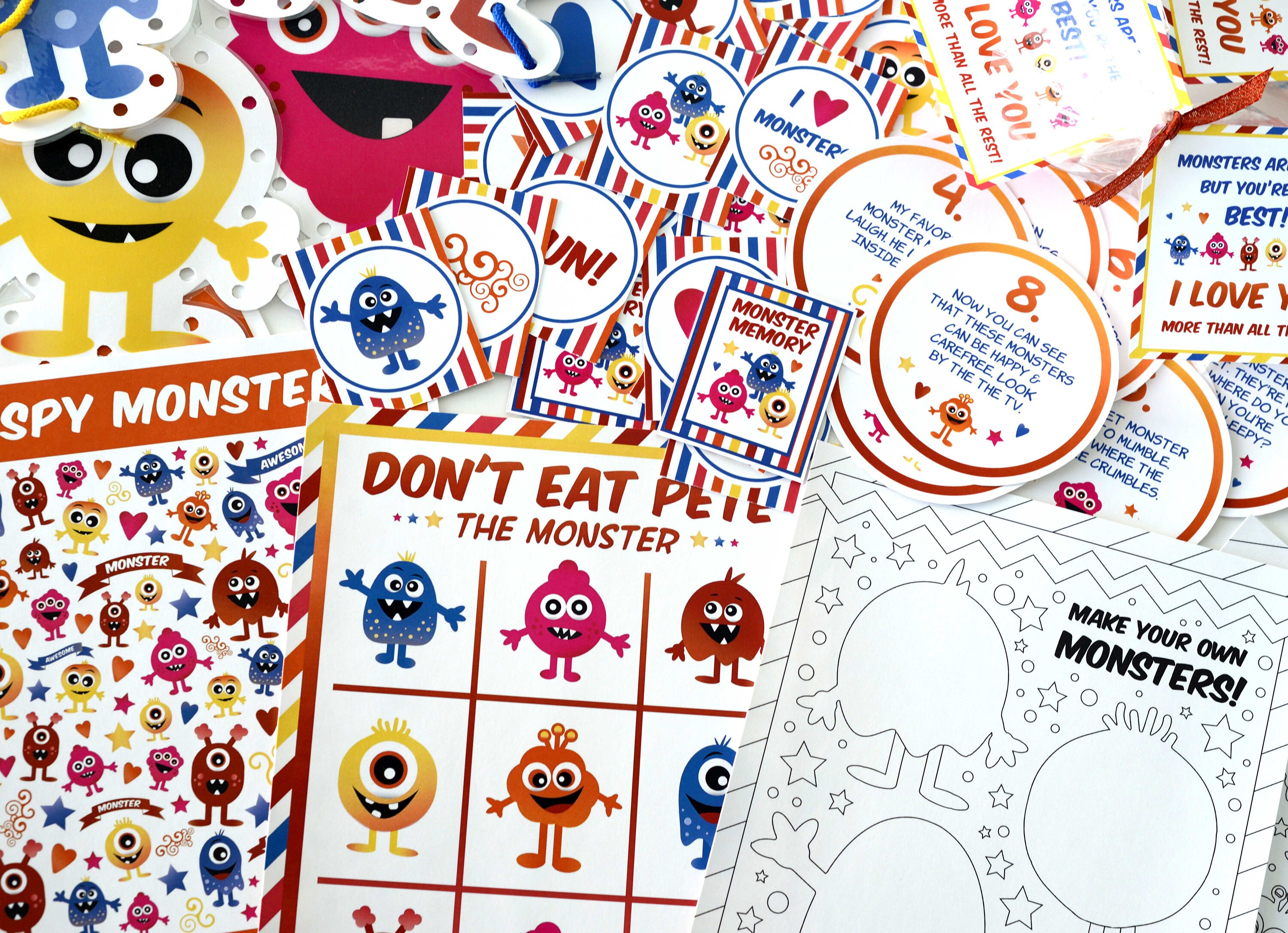 Monster Games Printable Kit Printable Downloads Kids Games & - Etsy